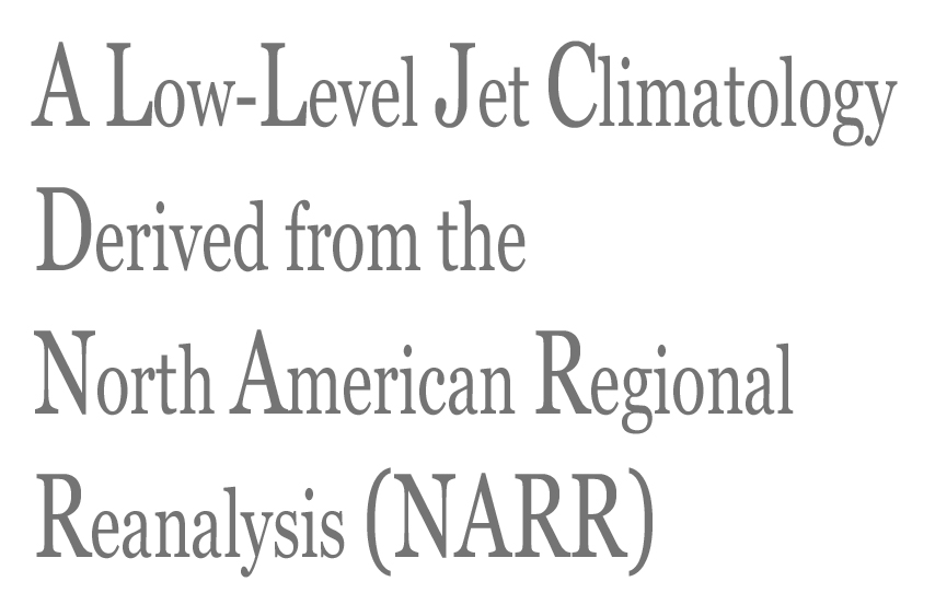 NARR Derived Low-Level Jet Climatological Maps